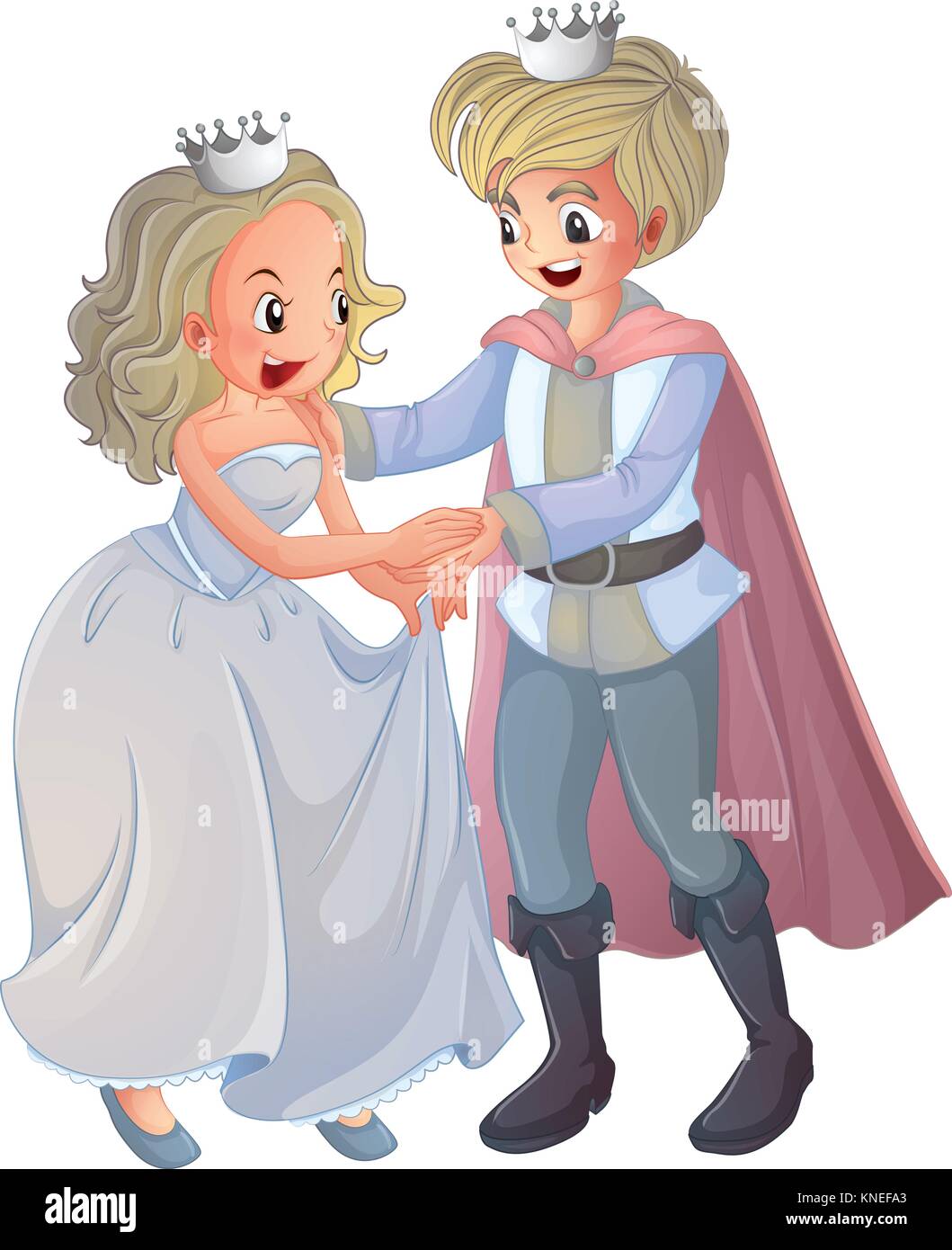 Vector illustration cartoon royal family hi-res stock photography and ...