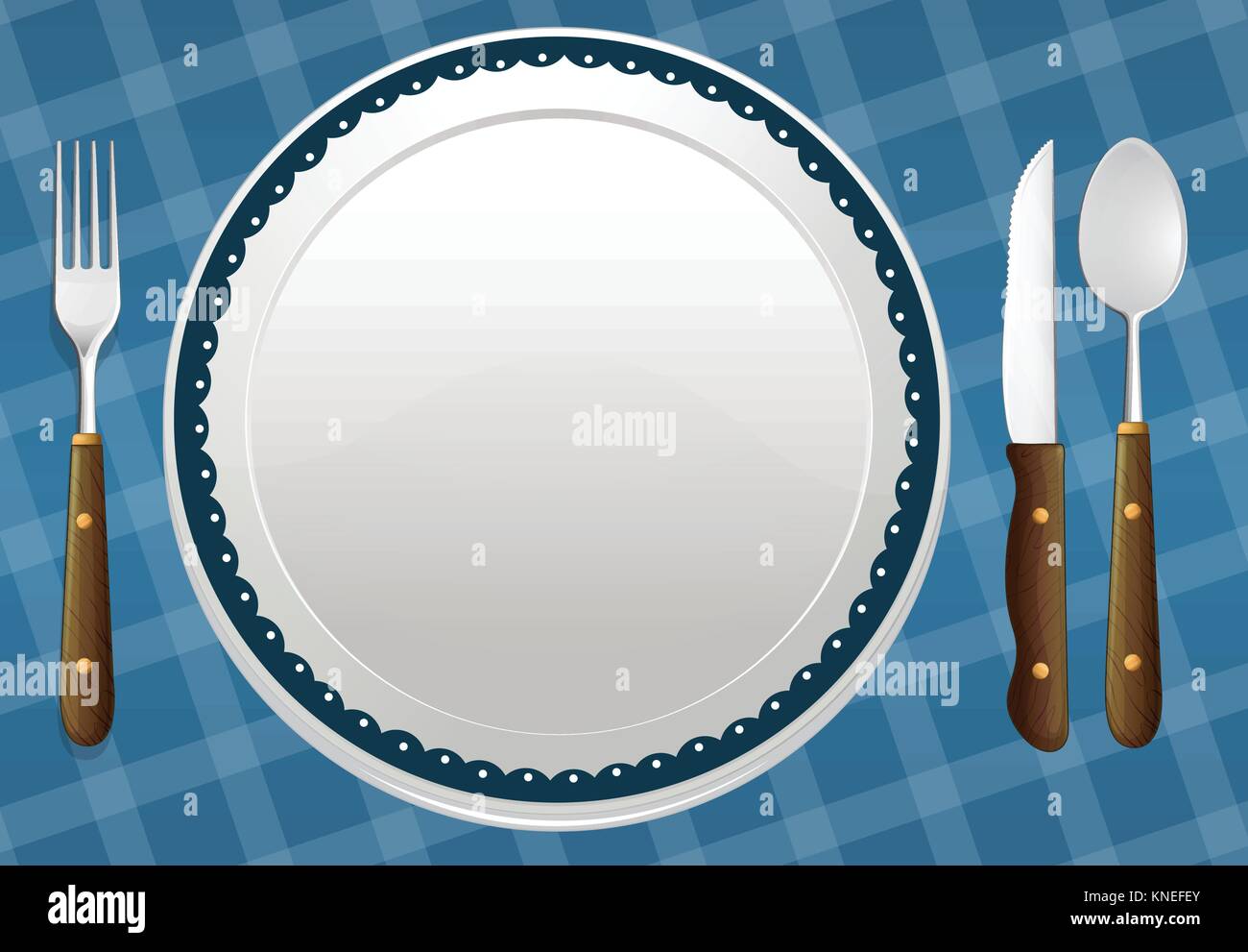 illustration of a dish on a blue background Stock Vector Image & Art ...
