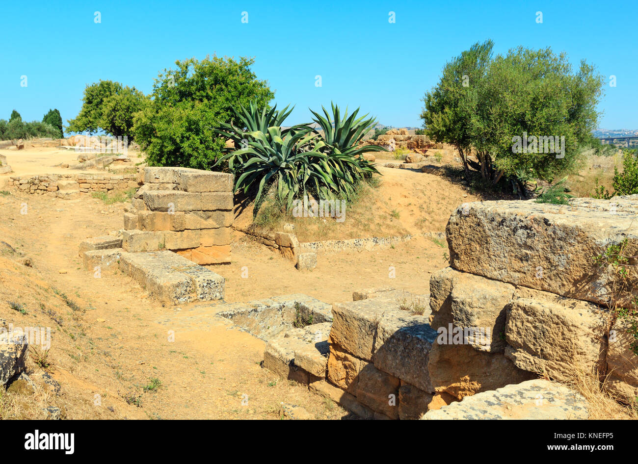 Famous ancient ruins in Valley of Temples, Agrigento, Sicily, Italy ...