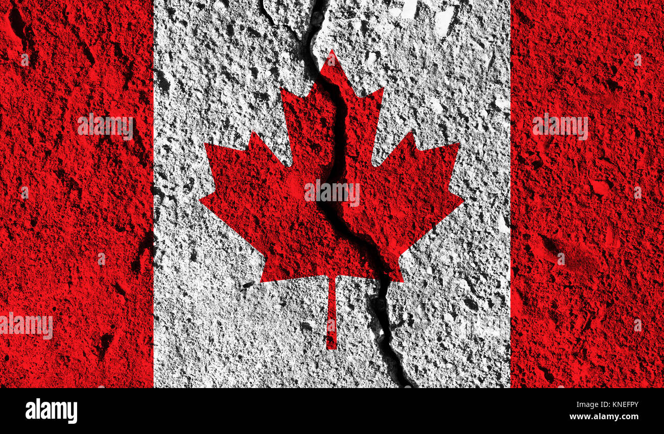Canada flag crack through hi-res stock photography and images - Alamy