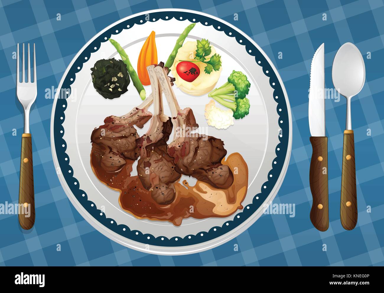 a food and a dish illustration Stock Vector Image & Art - Alamy