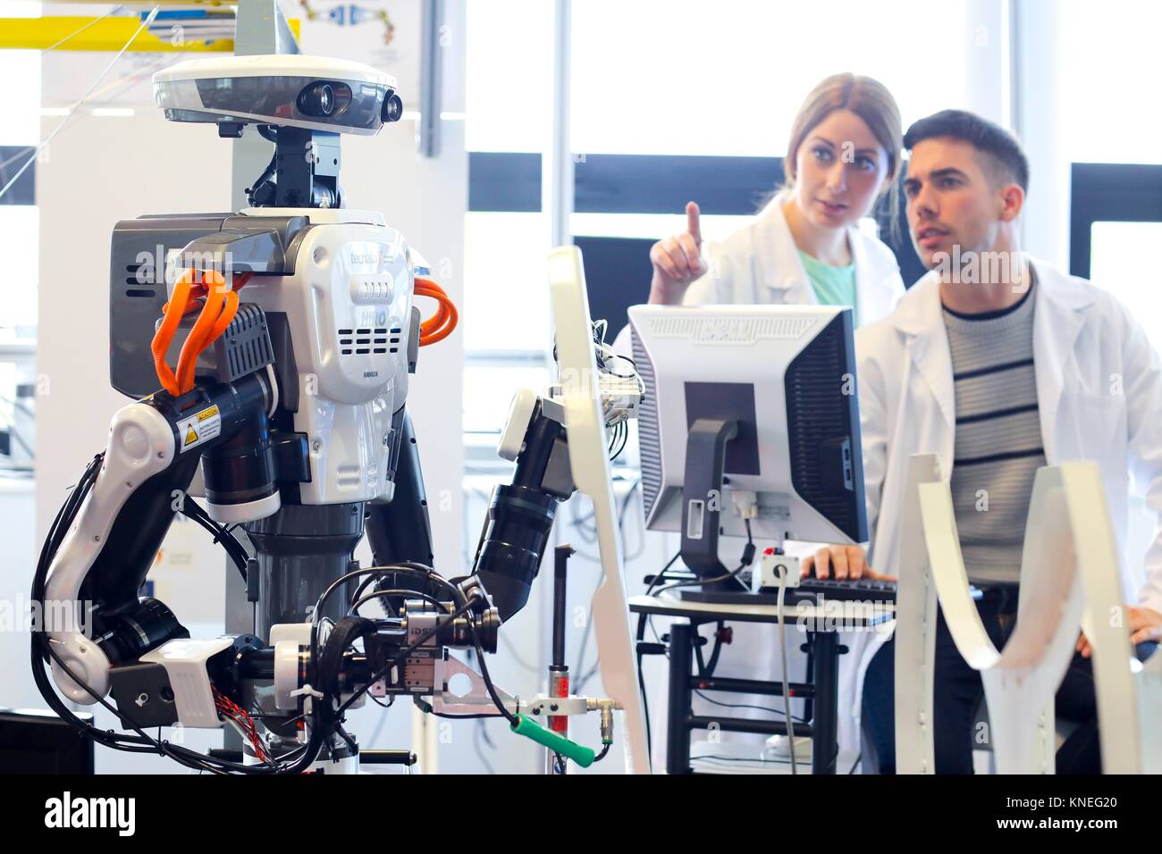 Robot with two arms for flexible robotics. Humanoid robot for ...