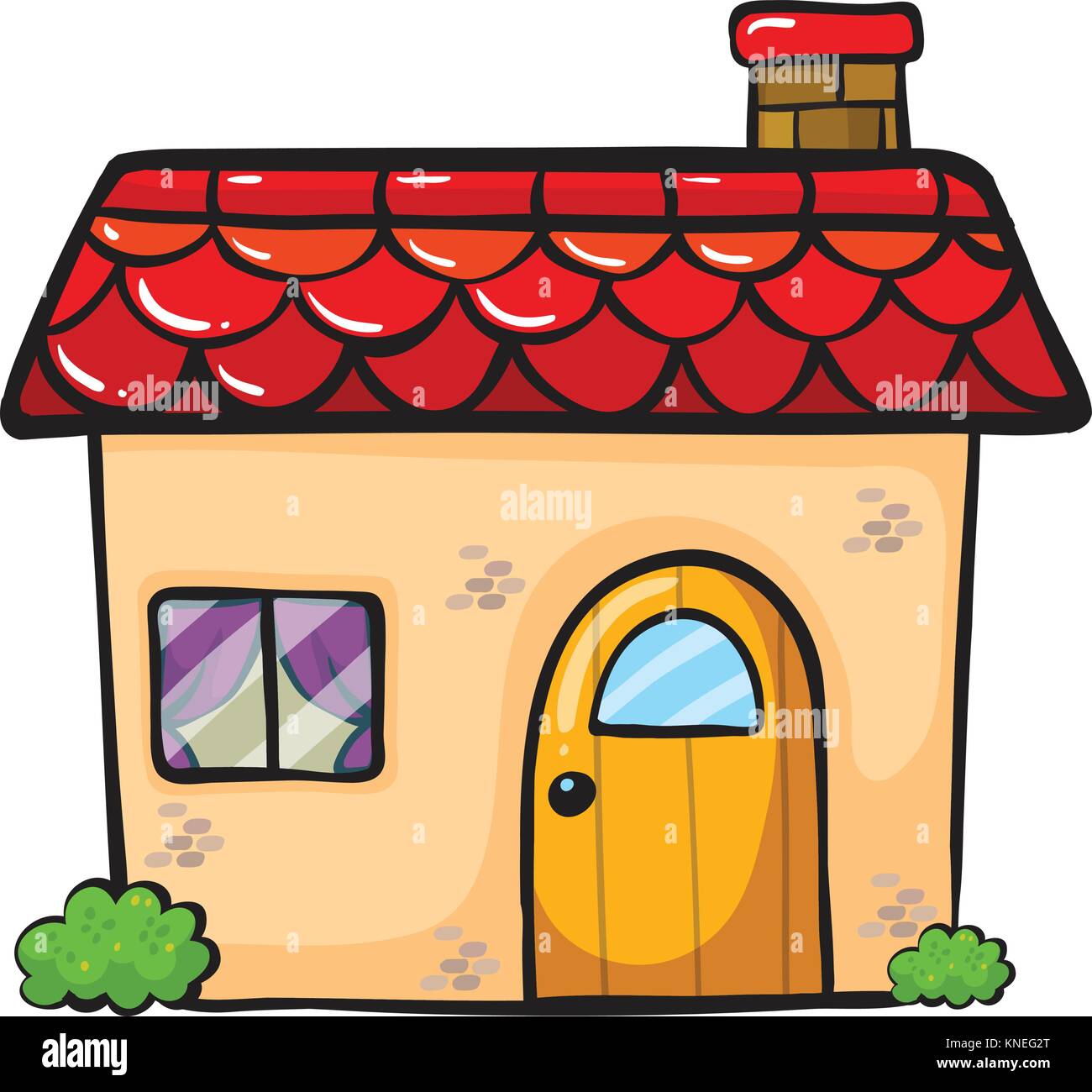 illustration of a house on a white background Stock Vector Image & Art ...