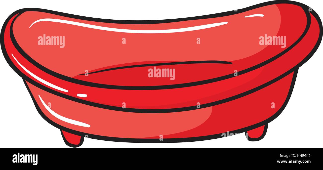 Illustration of a red basin on a white background Stock Vector Image ...