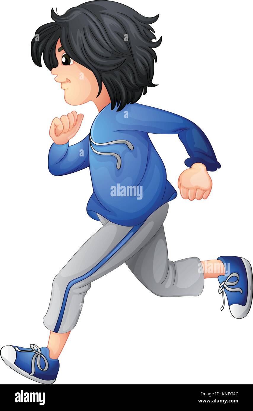 Anime Kid Running