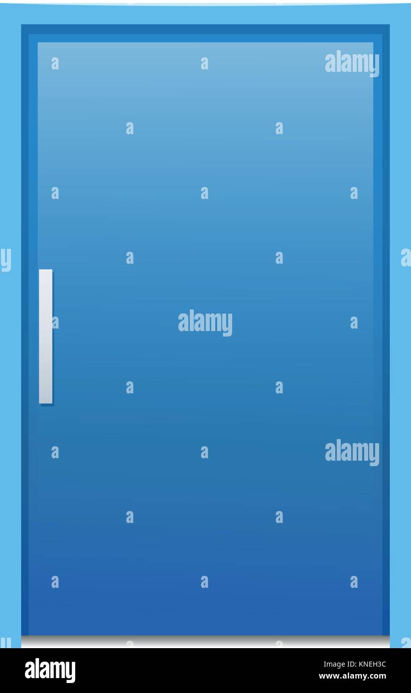 Illustration of a blue door on a white background Stock Vector Image ...