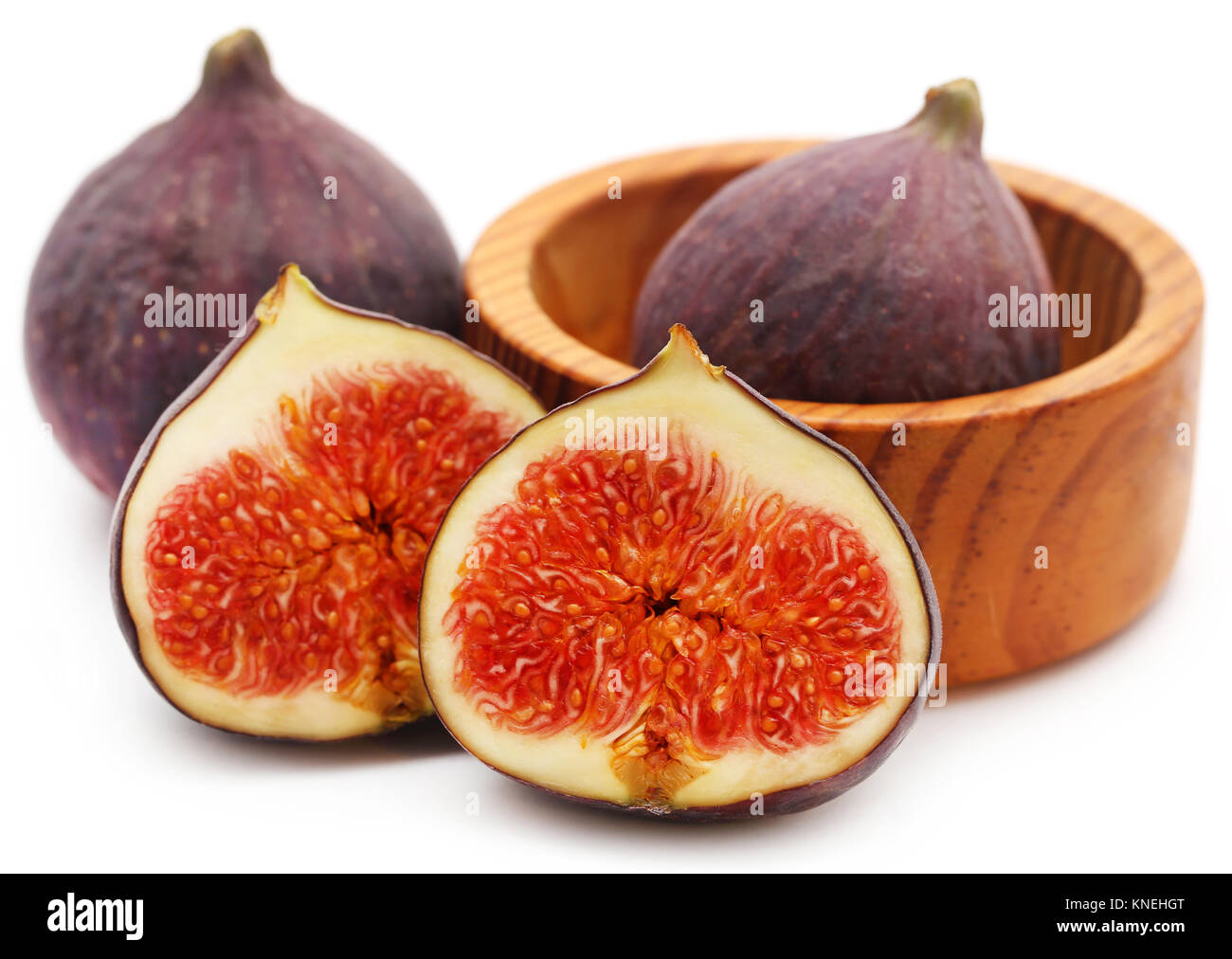 Fresh organic common fig over white background Stock Photo - Alamy