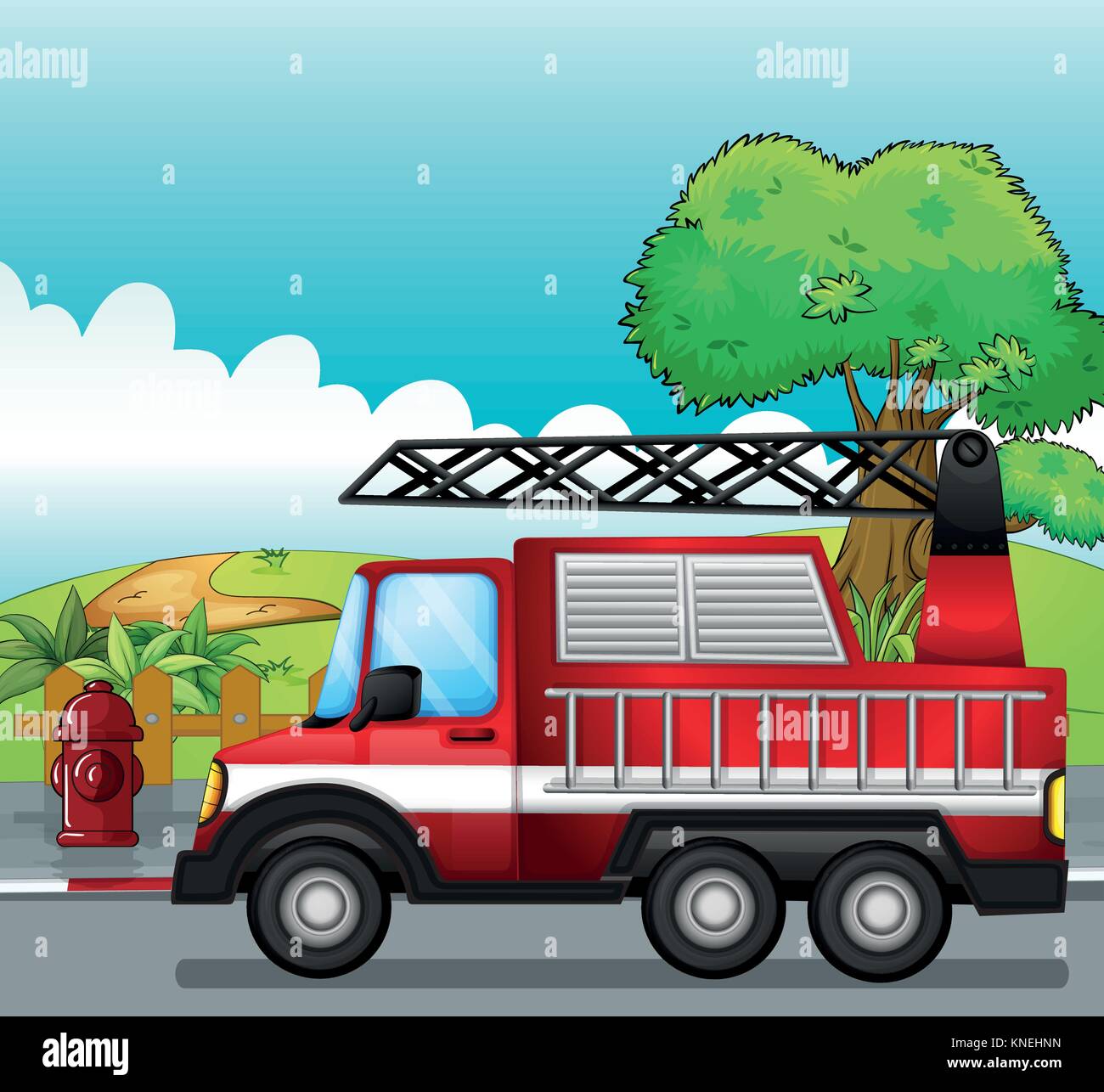 Wooden firetruck Stock Vector Images - Alamy