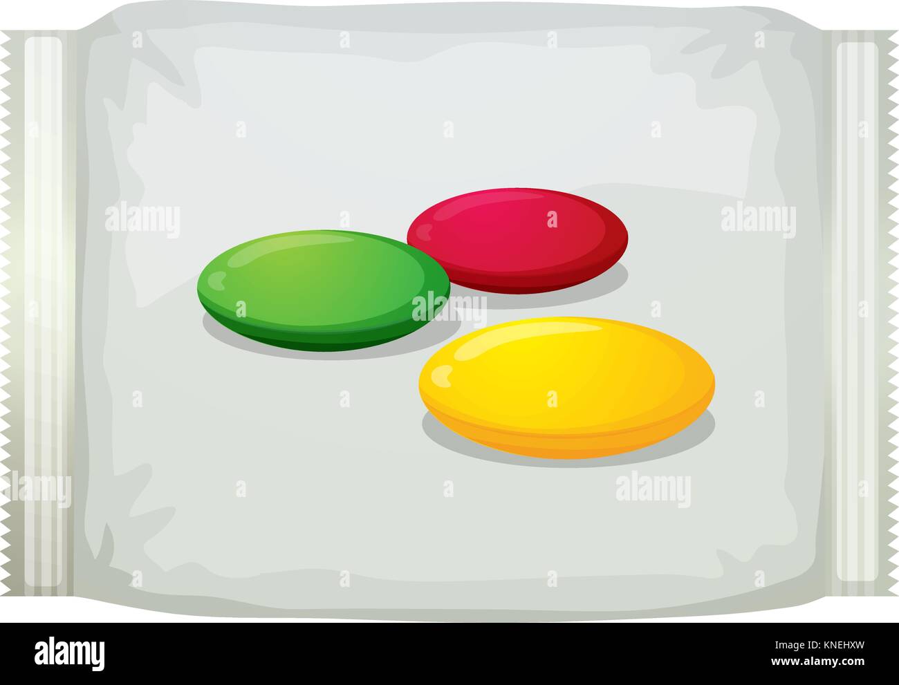 Illustration of a pack of sweets on a white background Stock Vector ...