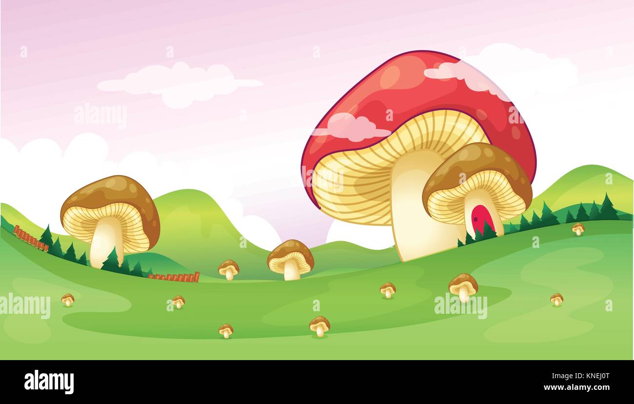 Giant mushroom Stock Vector Images - Alamy