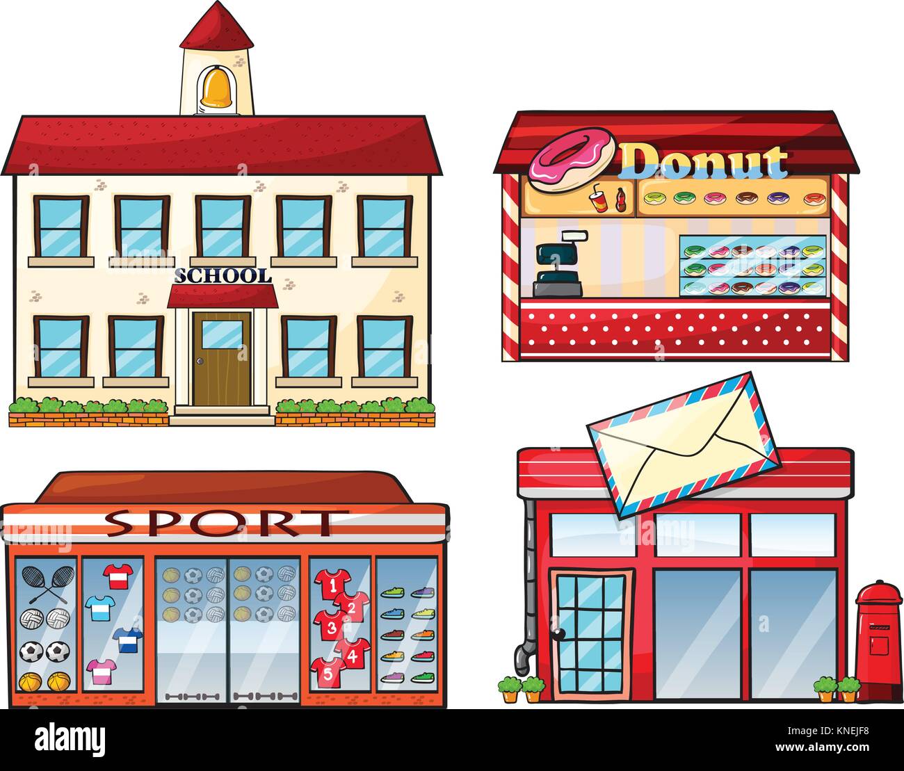 School uniform shop Stock Vector Images - Alamy