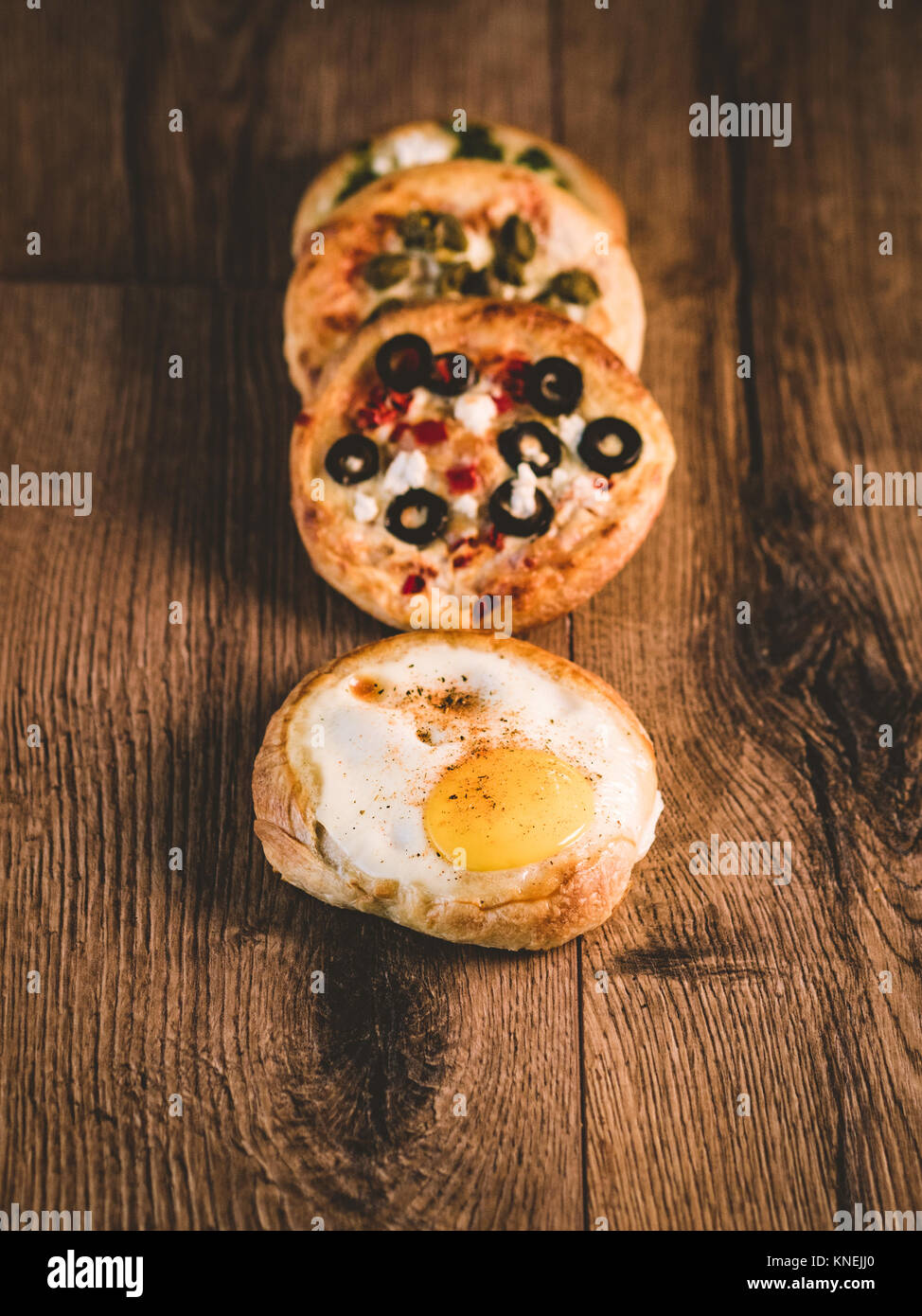 Selection of Pizzettes Stock Photo - Alamy