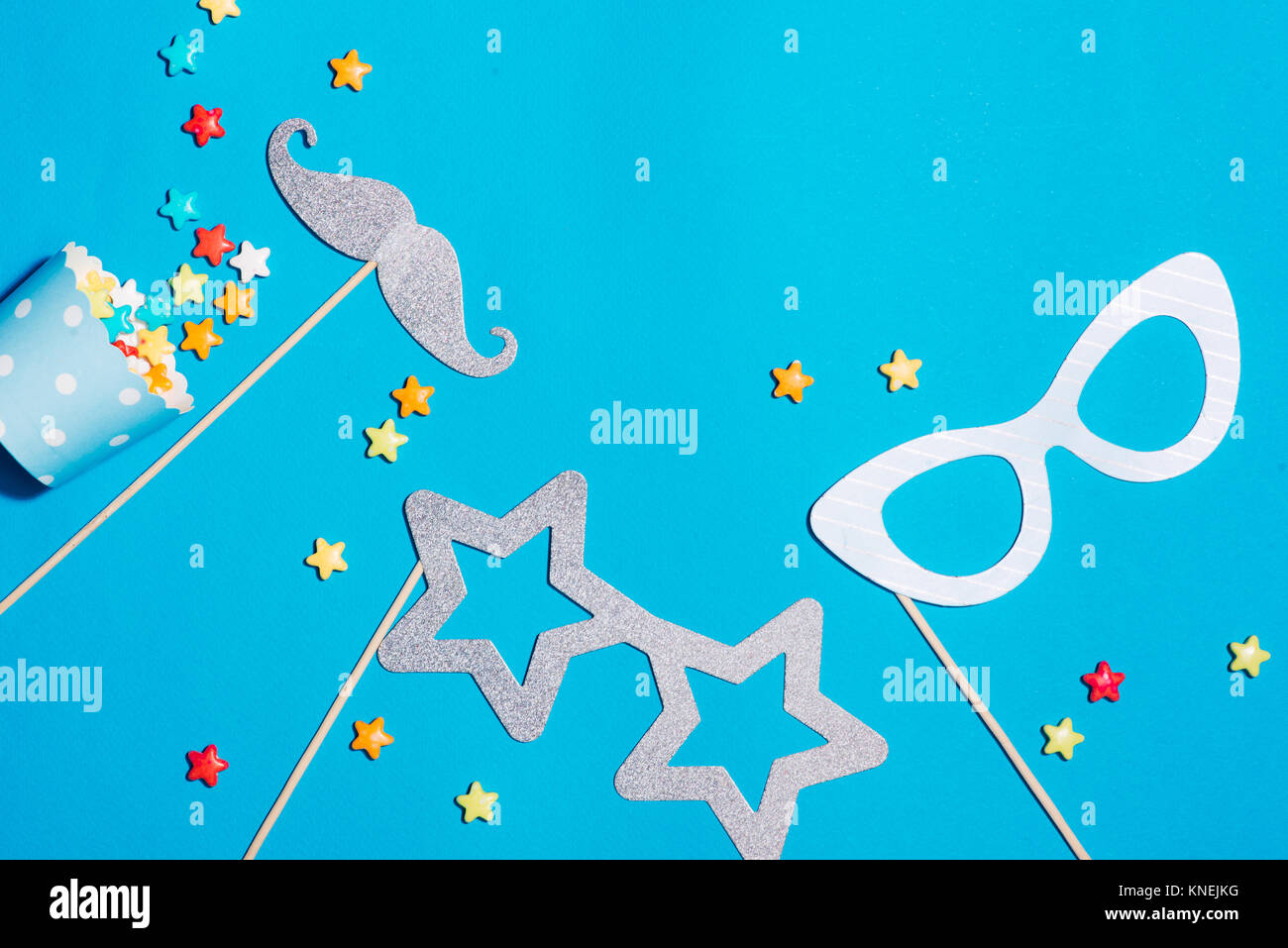 Birthday party background. Celebration concept. Flat lay Stock Photo ...
