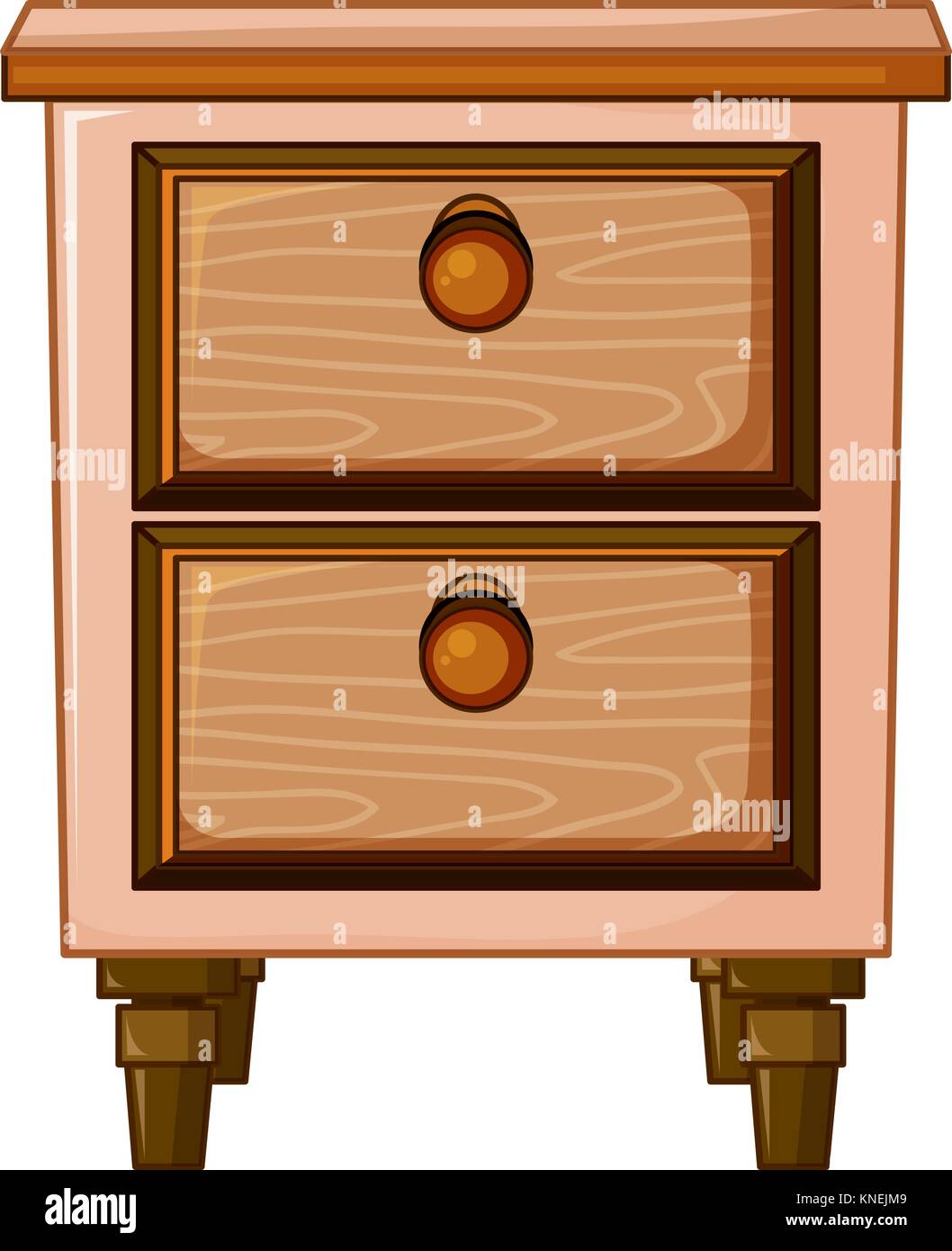 illustration of a table with drawer on a white background Stock Vector ...
