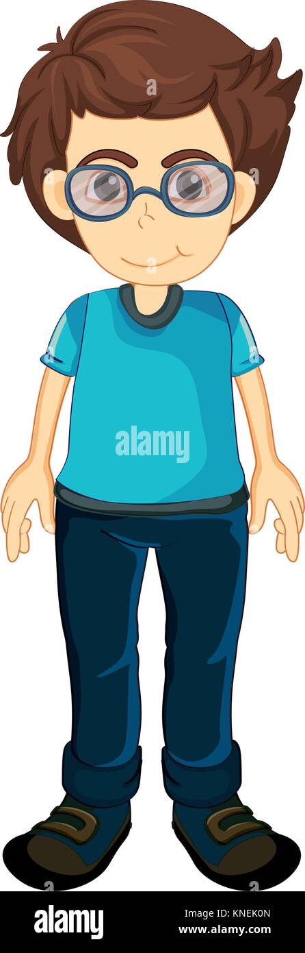 illustration of a boy on a white background Stock Vector Image & Art ...