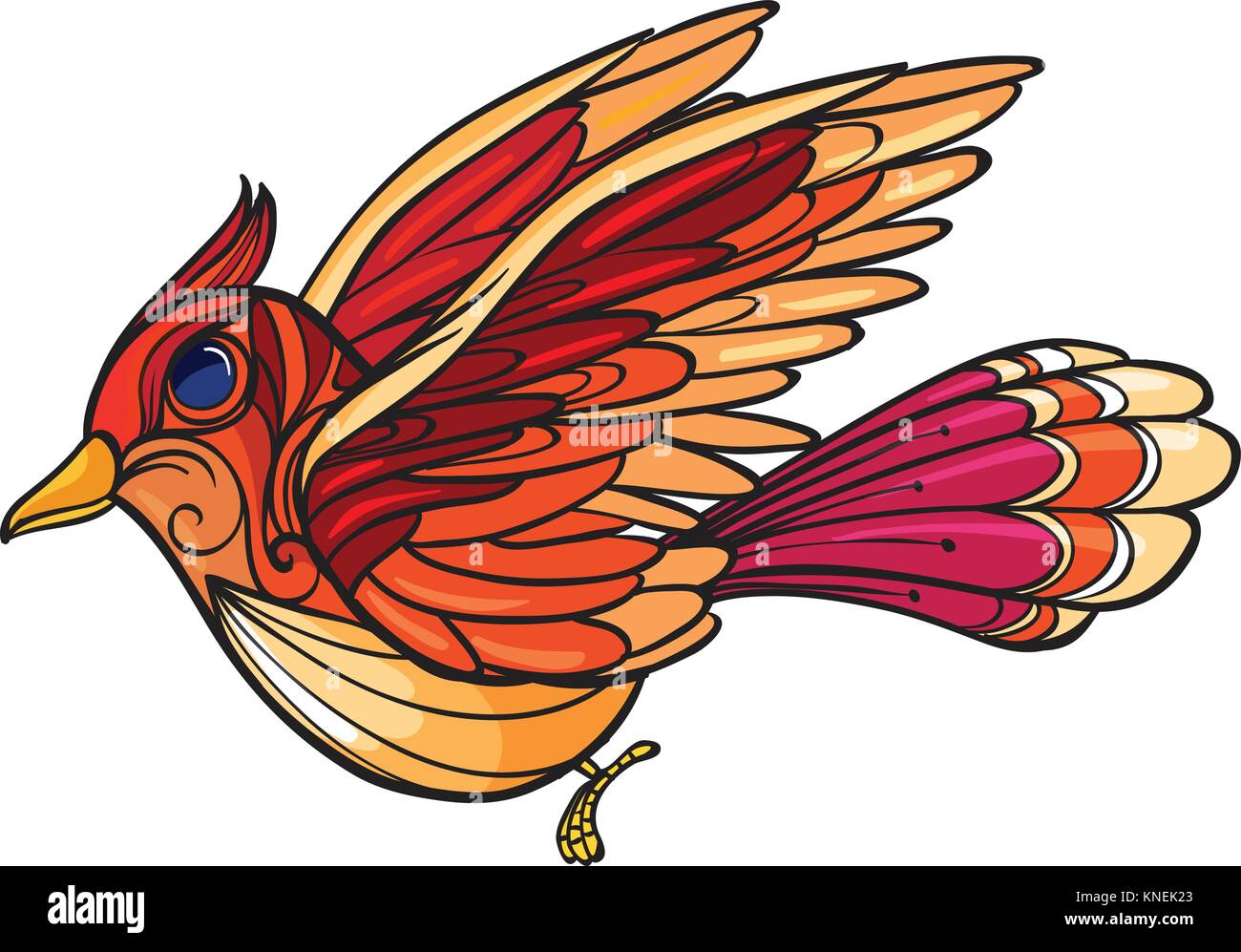 Illustration of an angry bird on a white background Stock Vector Image ...