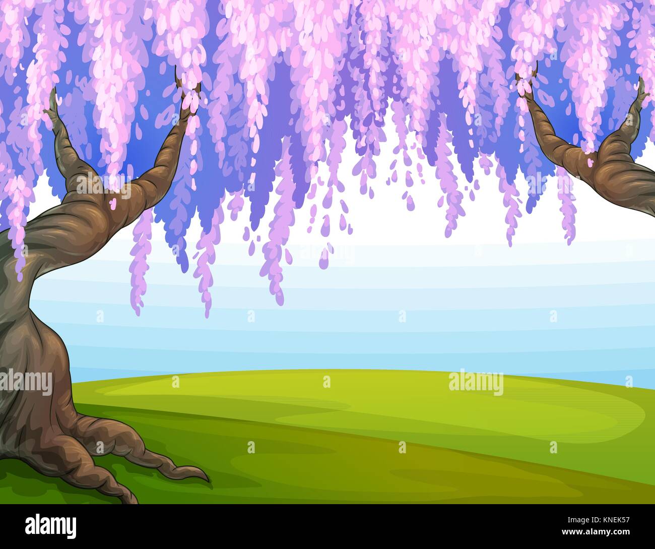 Illustration of big trees in the park Stock Vector Image & Art - Alamy