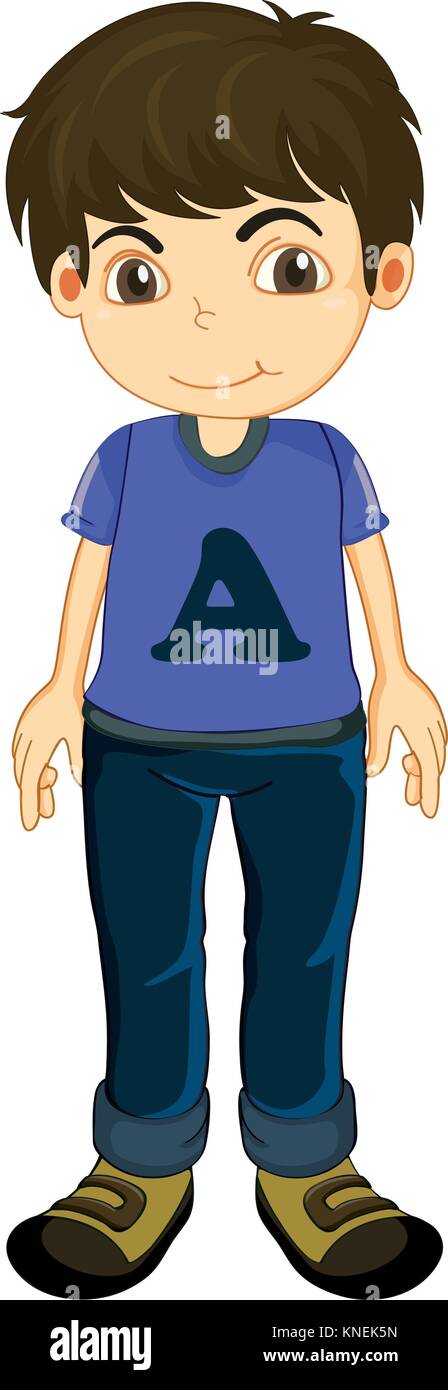 illustration of a boy on a white background Stock Vector Image & Art ...