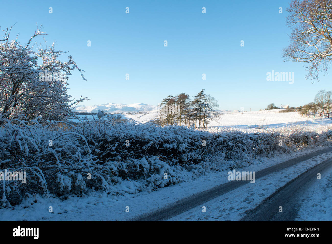 Snow scene North Wales (UK Weather Stock Photo - Alamy