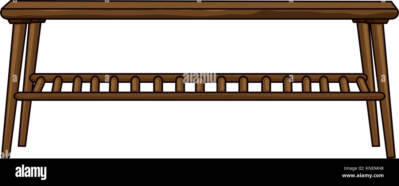 Illustration of a rectangle table on a white background Stock Vector ...