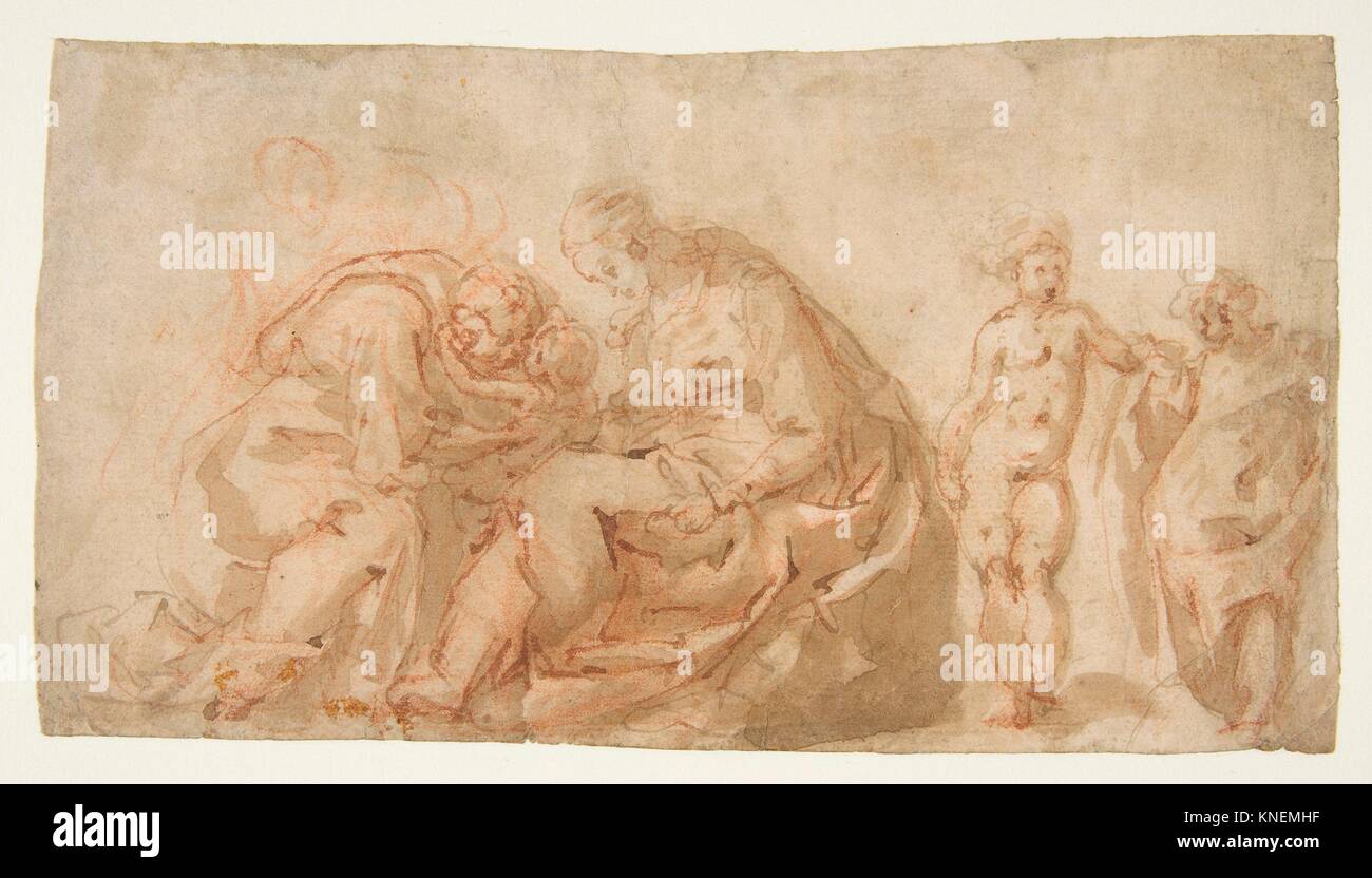 The Holy Family with Attendant Putti. Artist: Cesare Pollino (Cesare ...