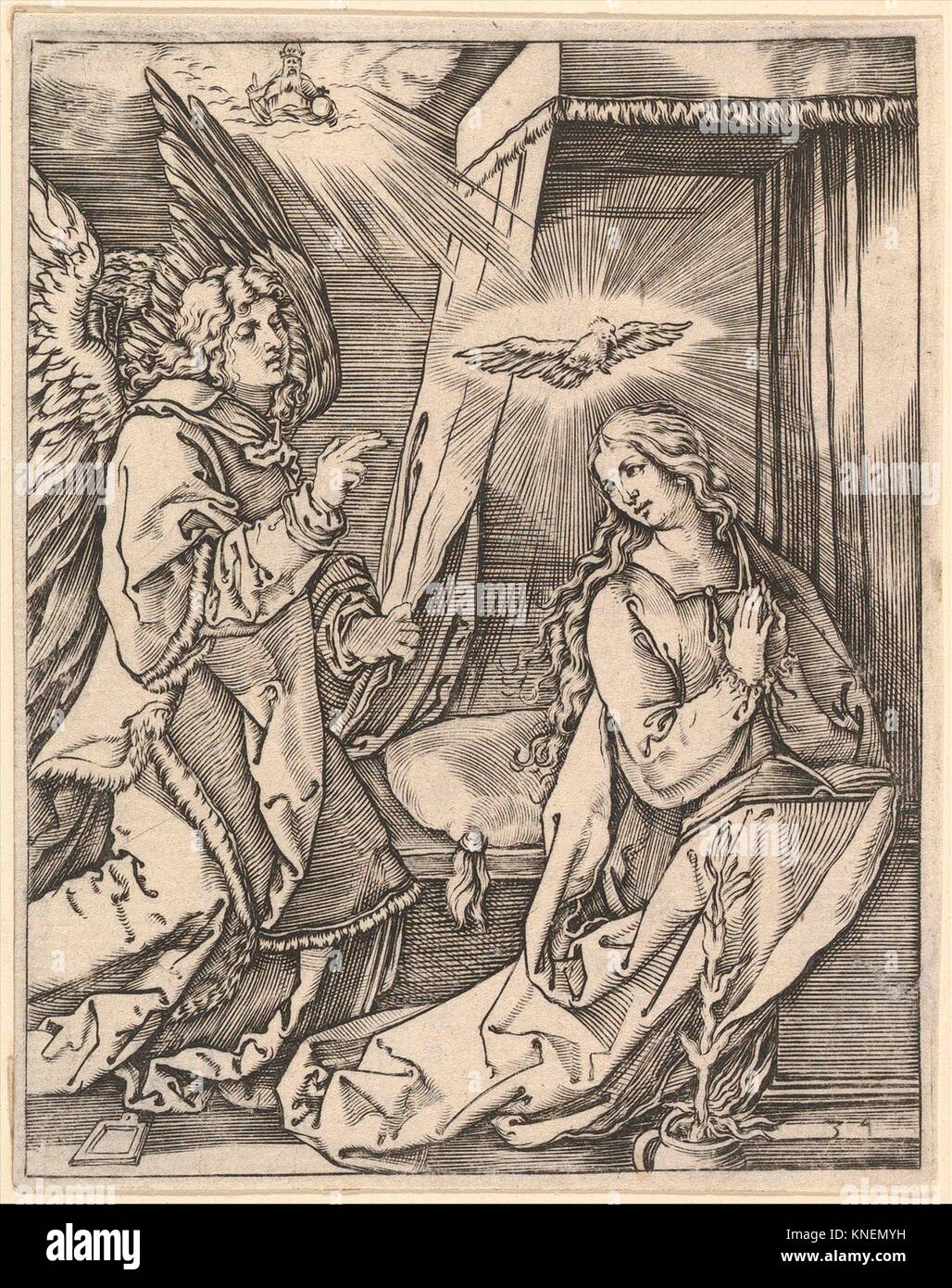 Virgin mary and archangel gabriel represent the annunciation hi-res ...