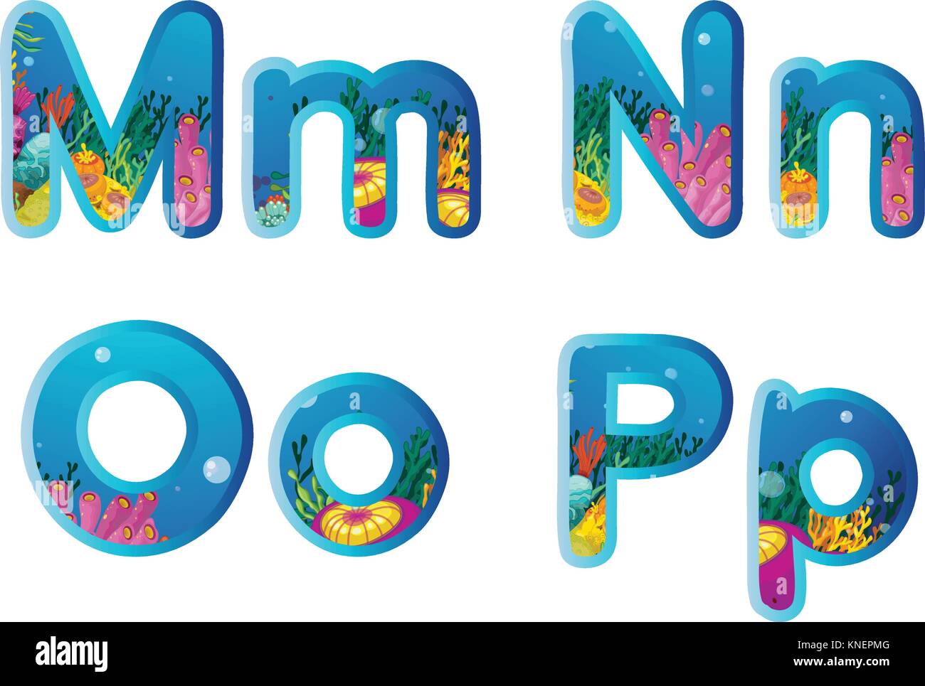 illustration of letters on a white background Stock Vector Image & Art ...