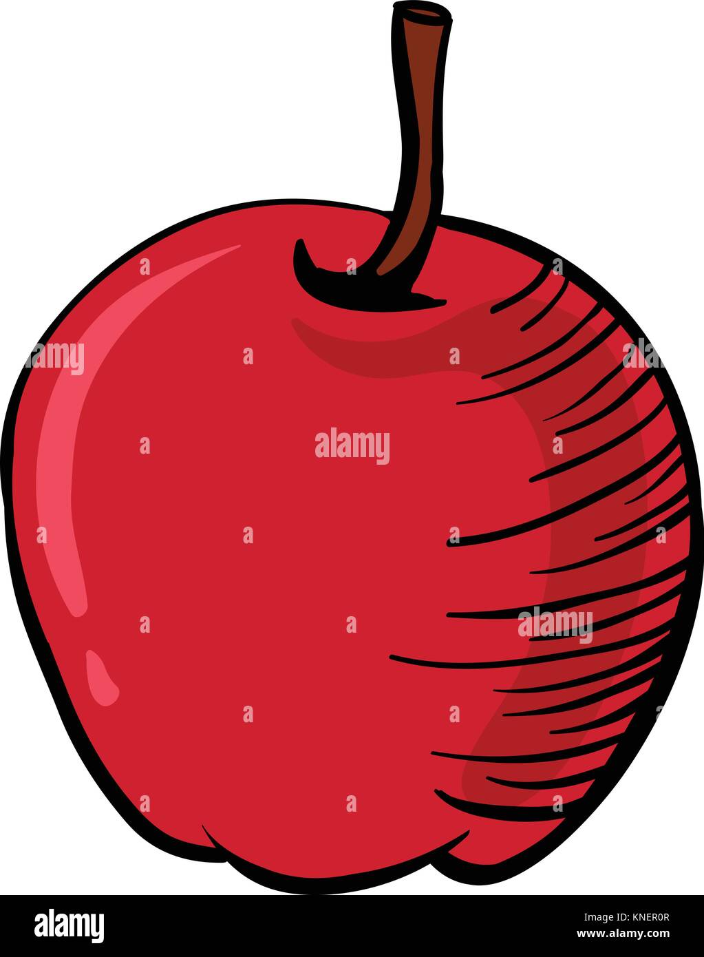 Illustration of a red apple on a white background Stock Vector Image ...