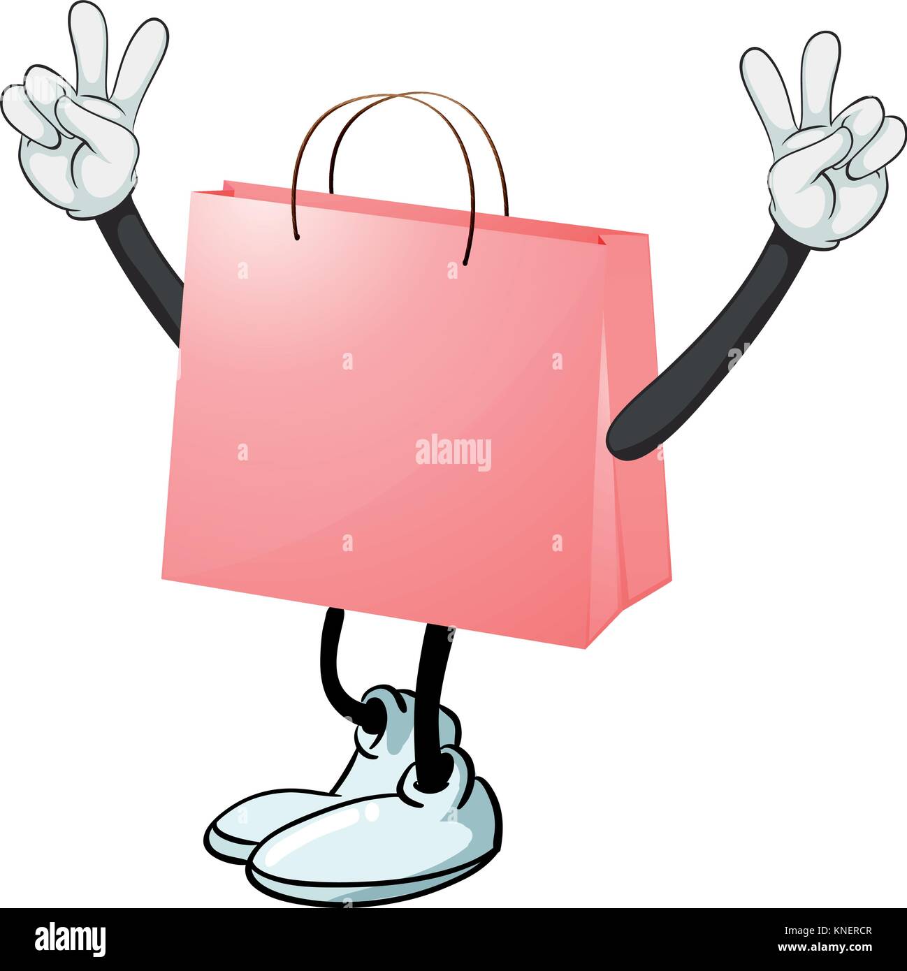 Illustration of a pink bag on a white background Stock Vector Image ...