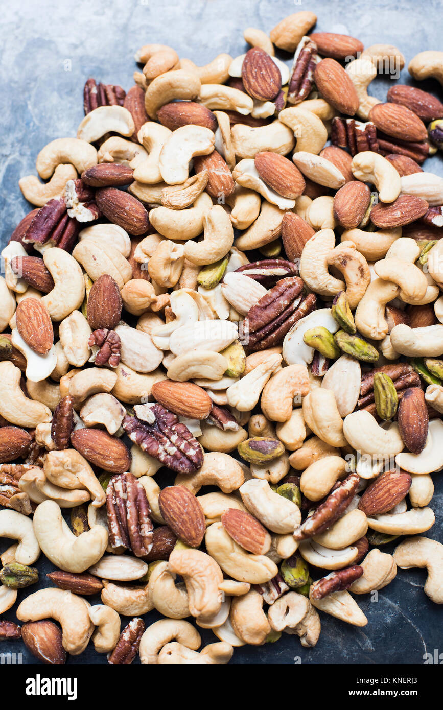 Group of mixed nuts hi-res stock photography and images - Alamy
