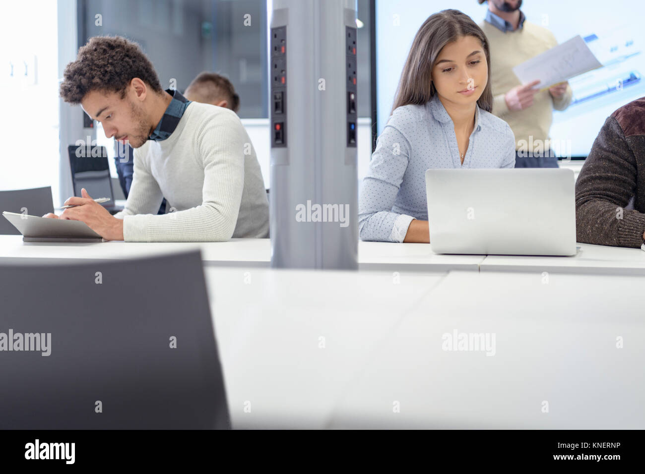 Learning classroom mature woman hi-res stock photography and images - Alamy