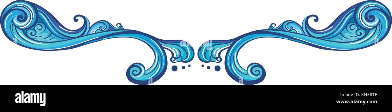 Illustration of a blue border on a white background Stock Vector Image ...