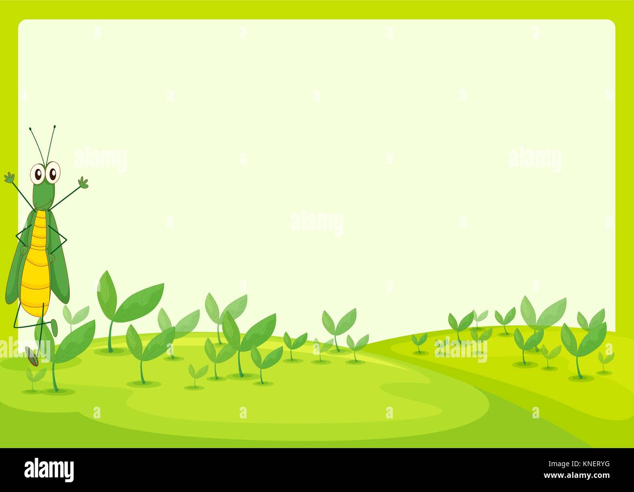 Illustration of a grasshopper in a beautiful nature Stock Vector Image ...