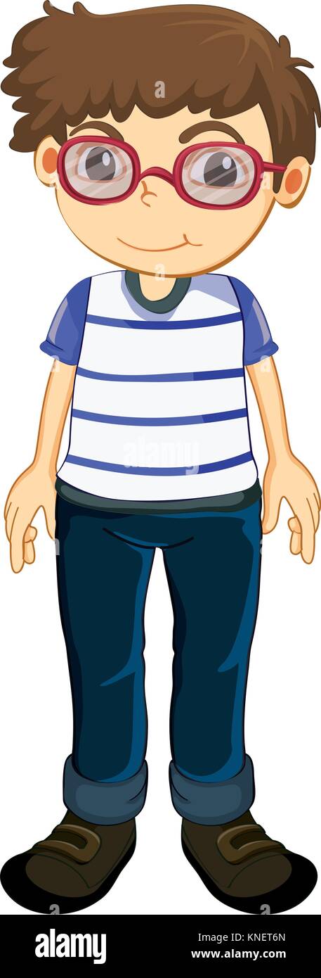 illustration of a boy on a white background Stock Vector Image & Art ...