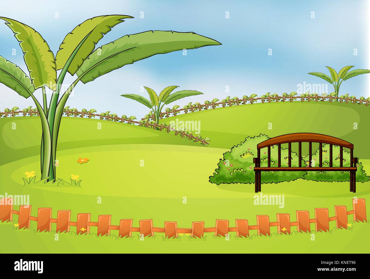 Illustration of an empty park Stock Vector Image & Art - Alamy