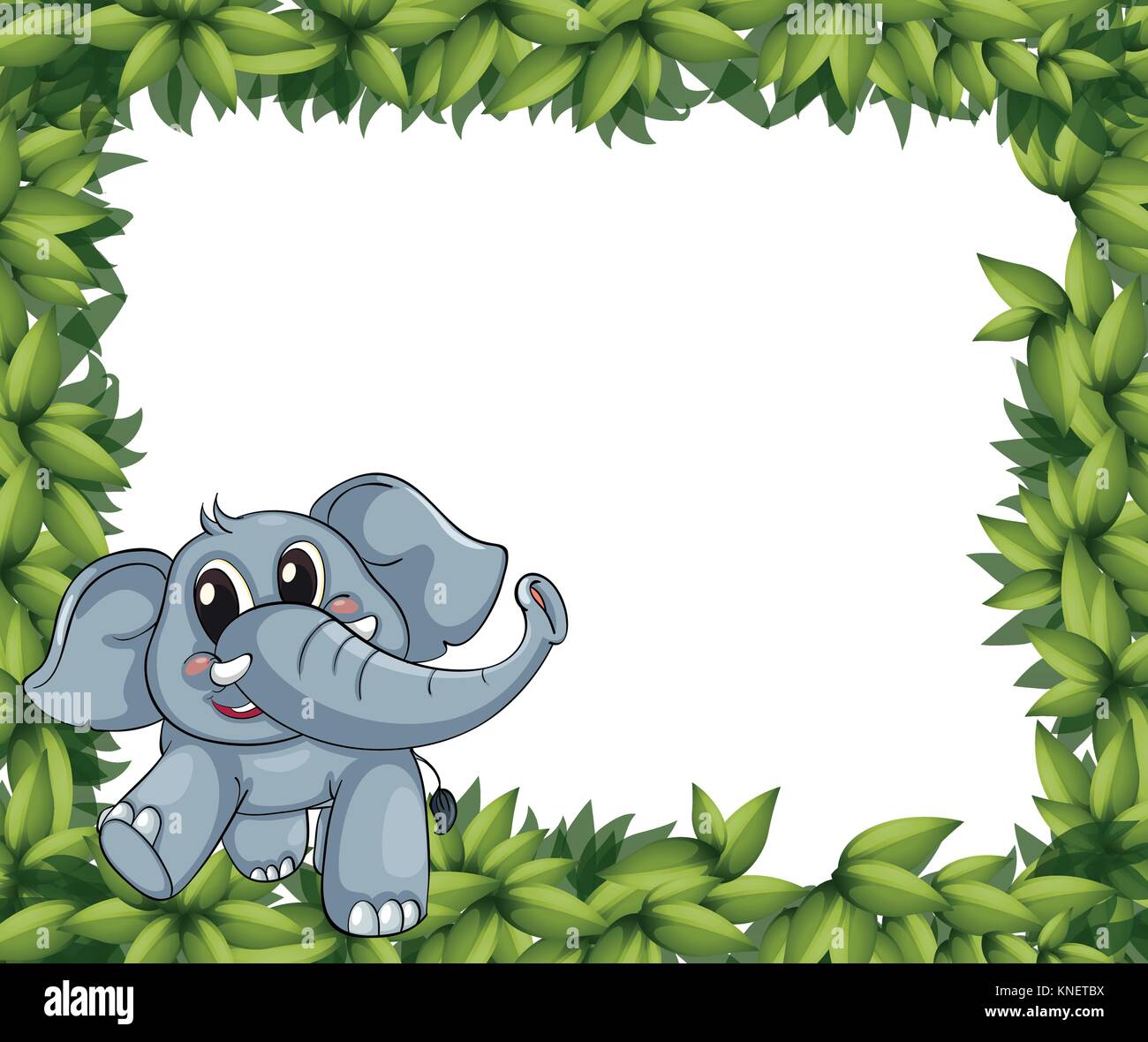 Baby elephant ear plant Stock Vector Images - Alamy