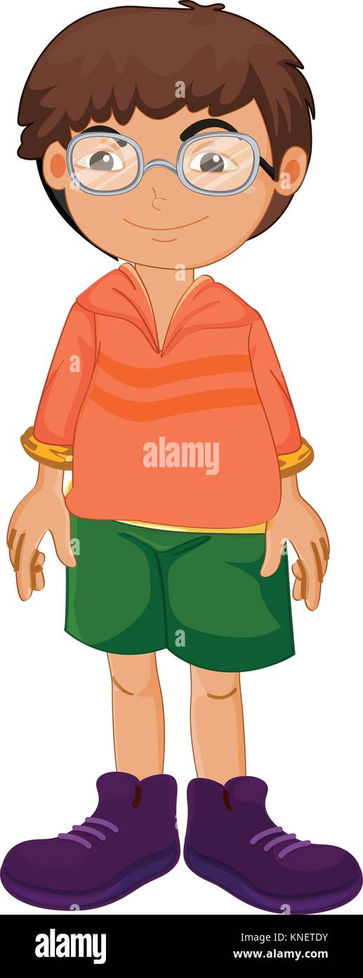 illustration of a boy on a white background Stock Vector Image & Art ...