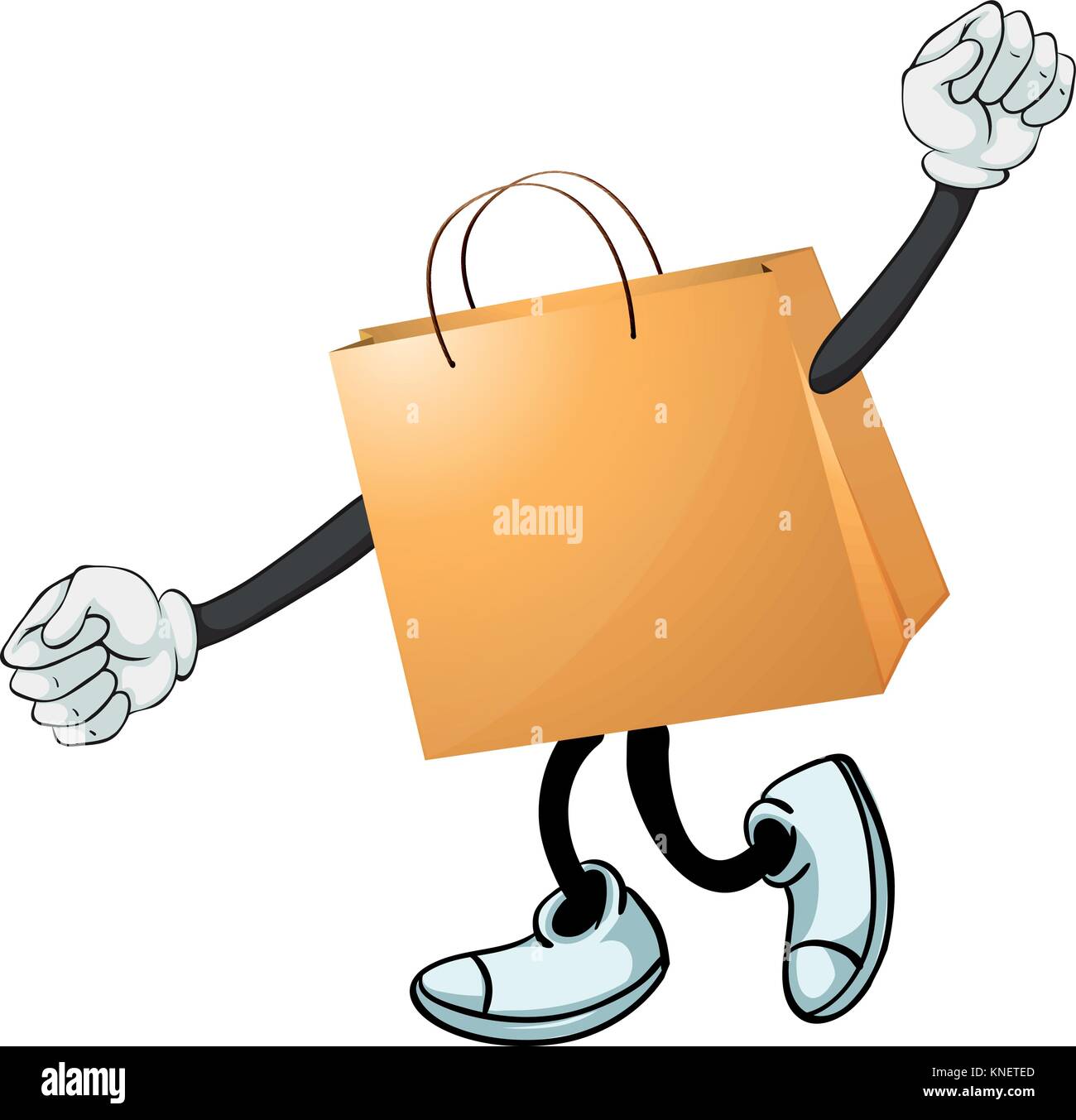 Illustration of a yellow bag on a white background Stock Vector Image ...