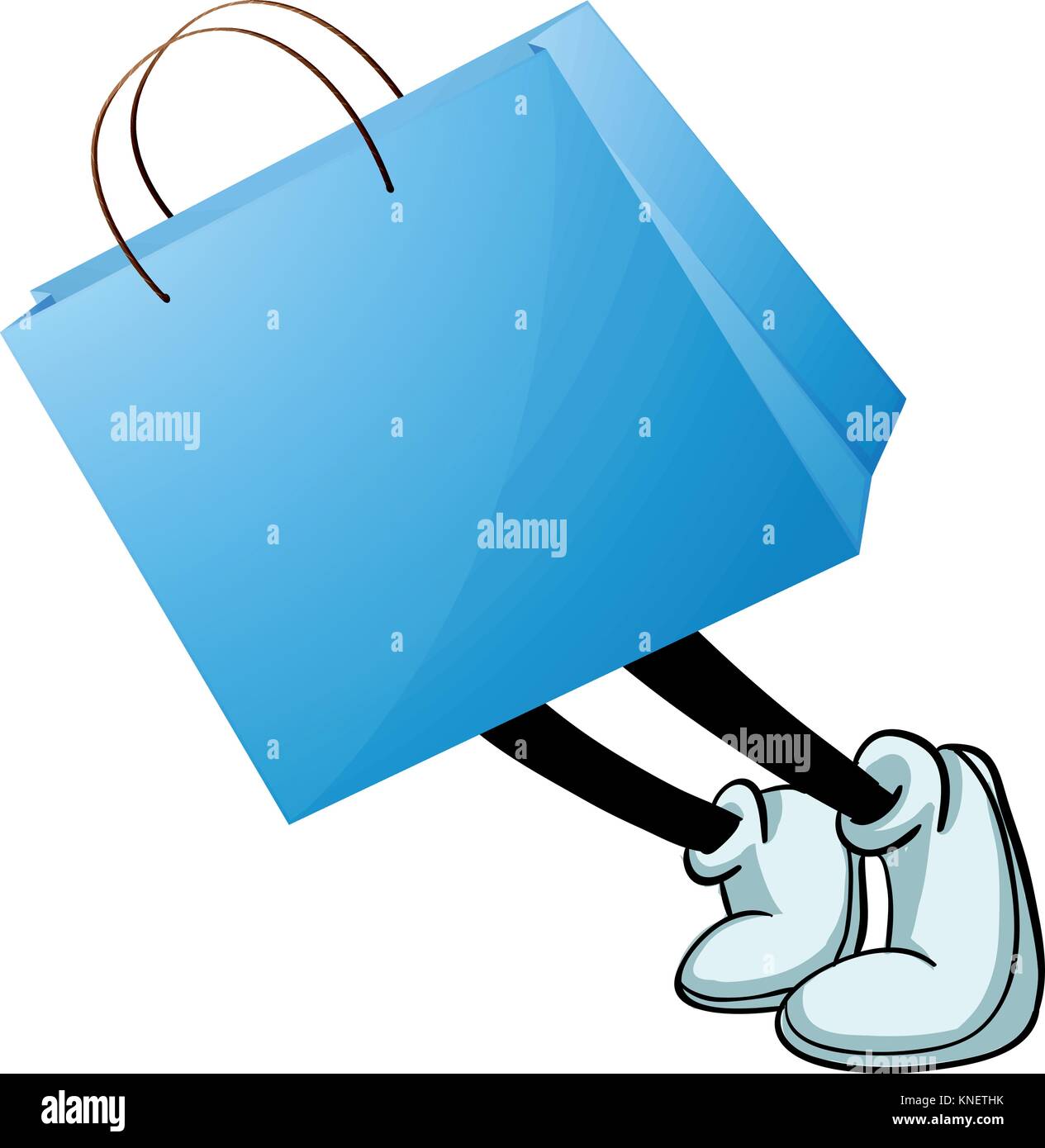 Illustration of a blue bag on a white background Stock Vector Image ...