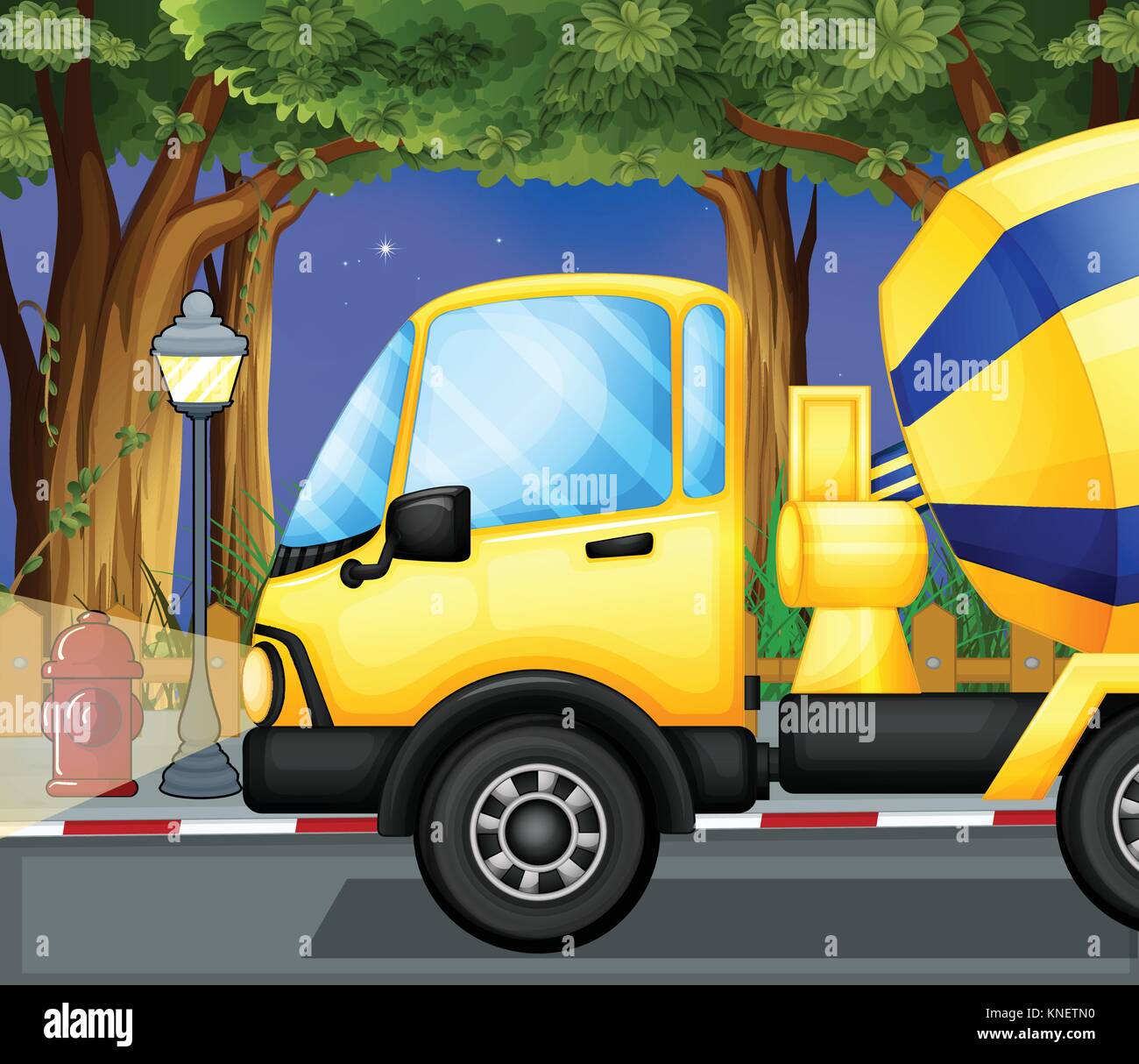 Illustration of a cement truck Stock Vector Image & Art - Alamy