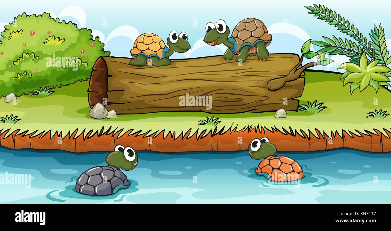 Wood log standing cartoon hi-res stock photography and images - Alamy