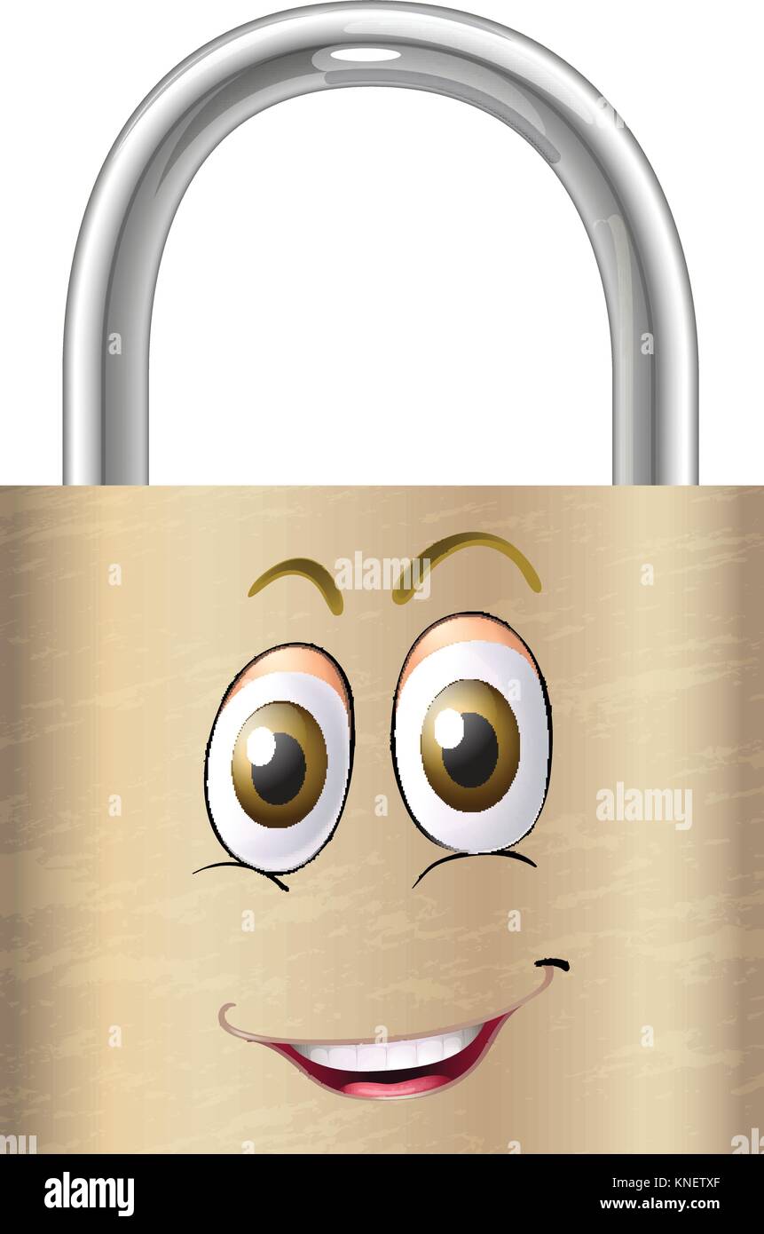Cartoon lock expression hi-res stock photography and images - Alamy