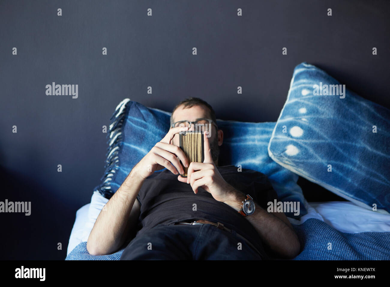 Man lying bed hi-res stock photography and images - Alamy