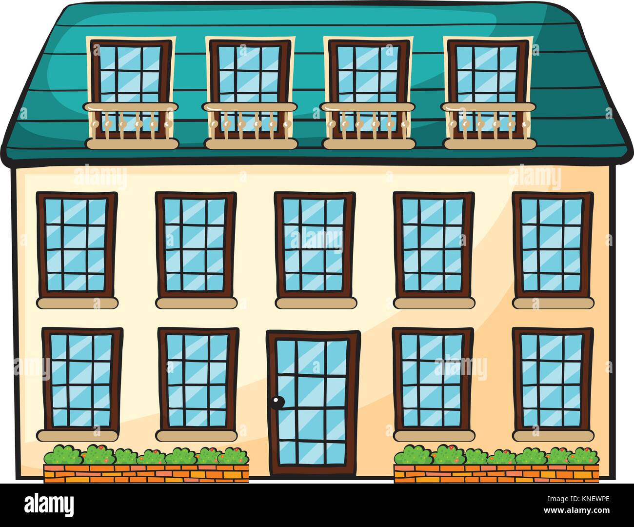 illustration of a house on a white background Stock Vector Image & Art ...