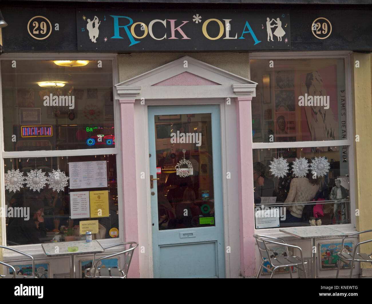 The exterior of the Rock Ola cafe in Brighton Stock Photo - Alamy