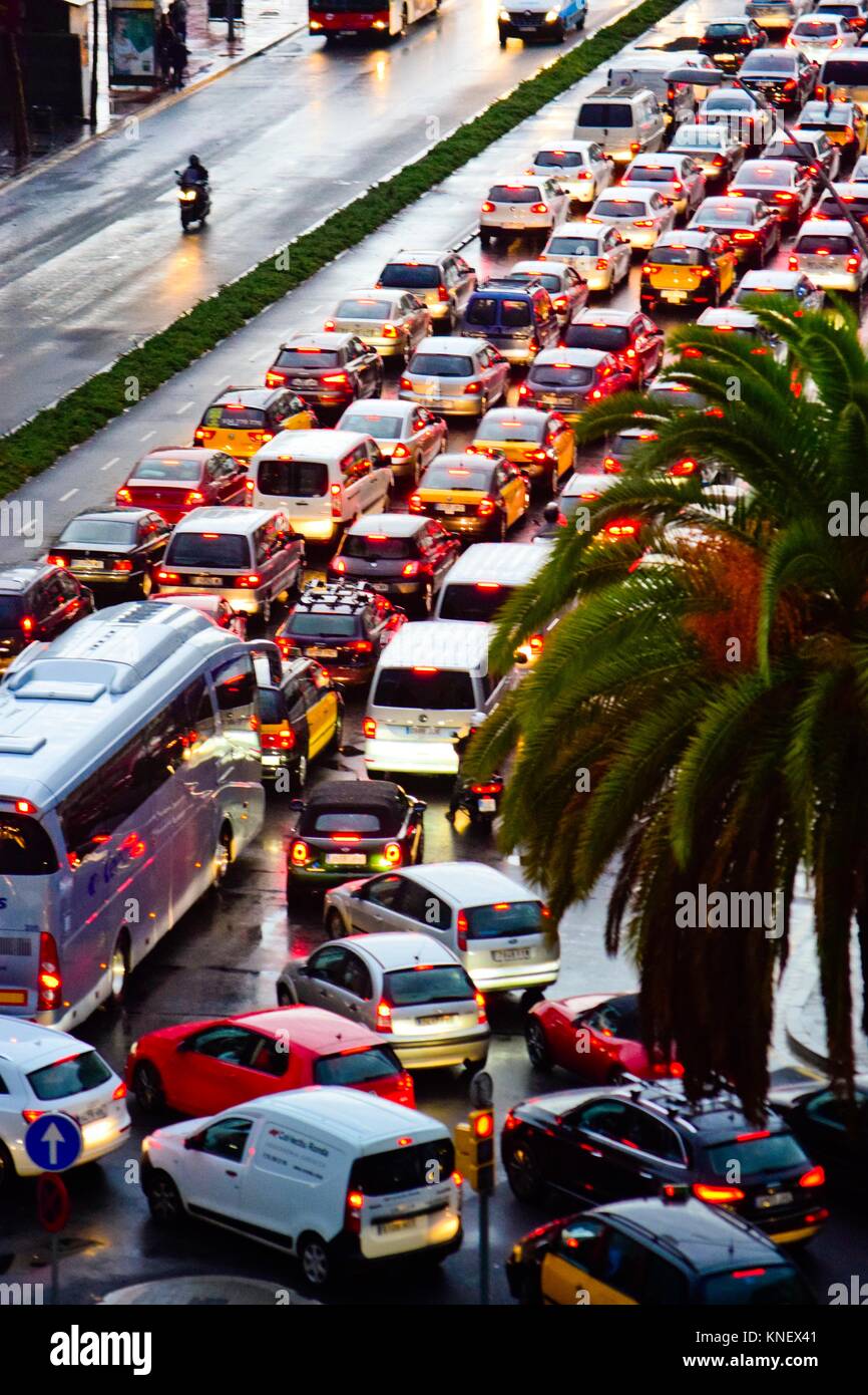 Traffic Jam Barcelona Spain High Resolution Stock Photography and ...