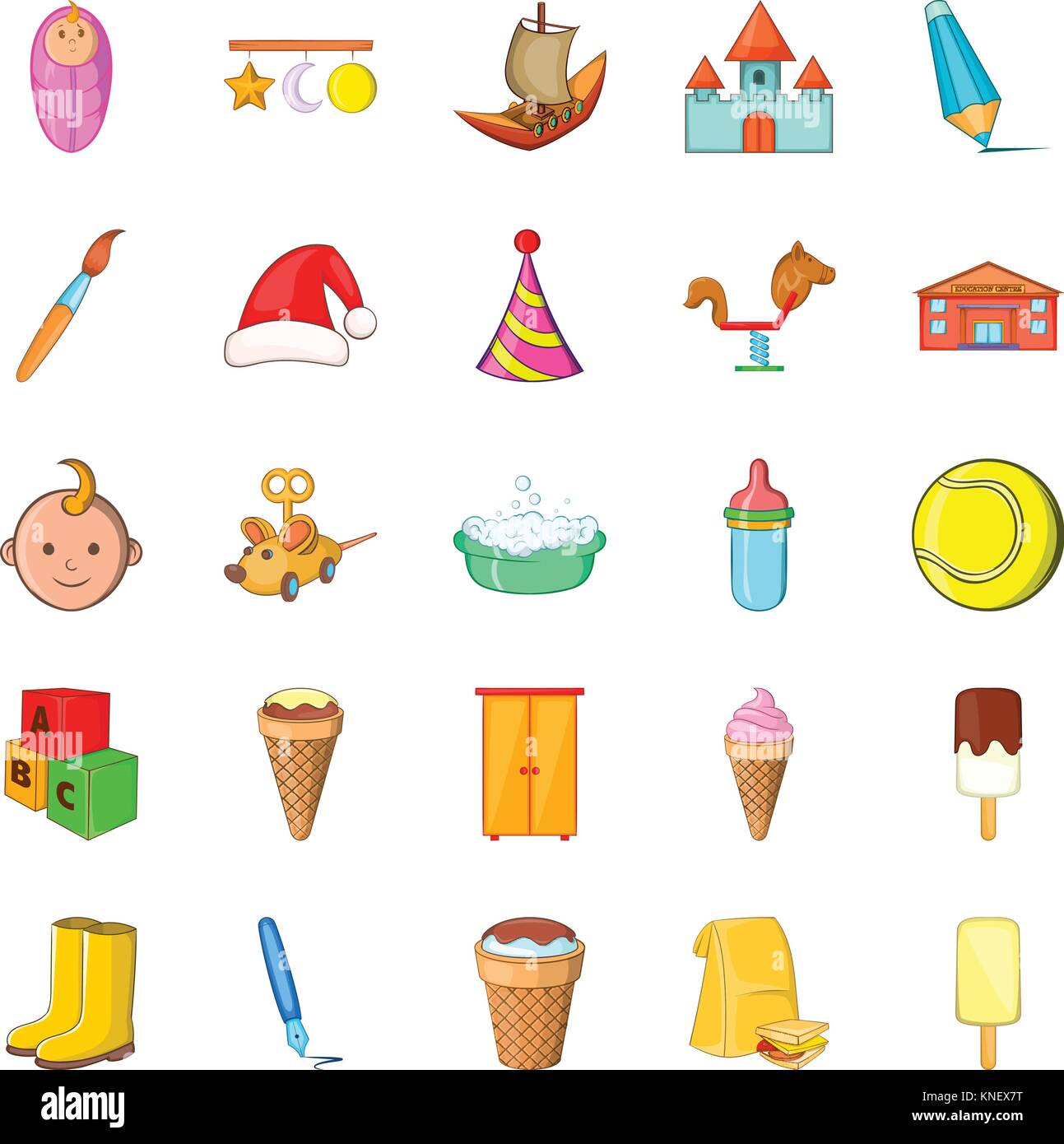 Babe icons set, cartoon style Stock Vector Image & Art - Alamy