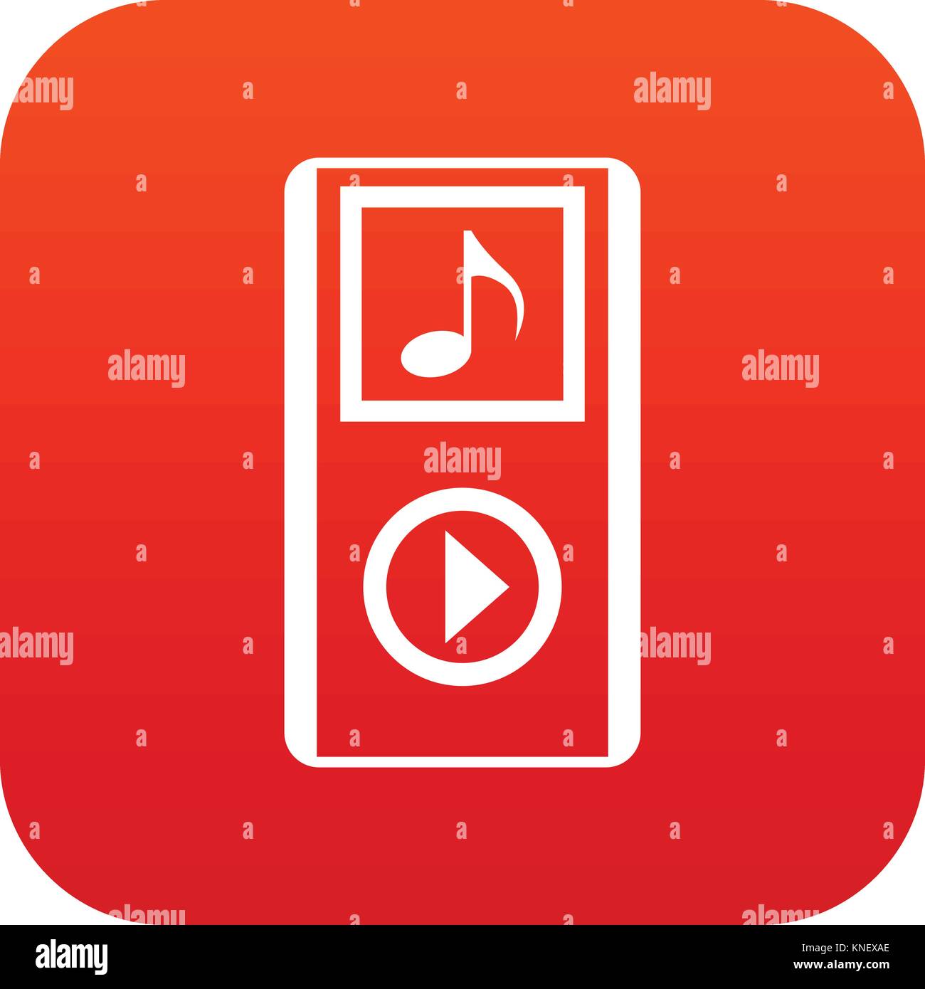 Mini MP3 portable player icon digital red Stock Vector Image & Art - Alamy
