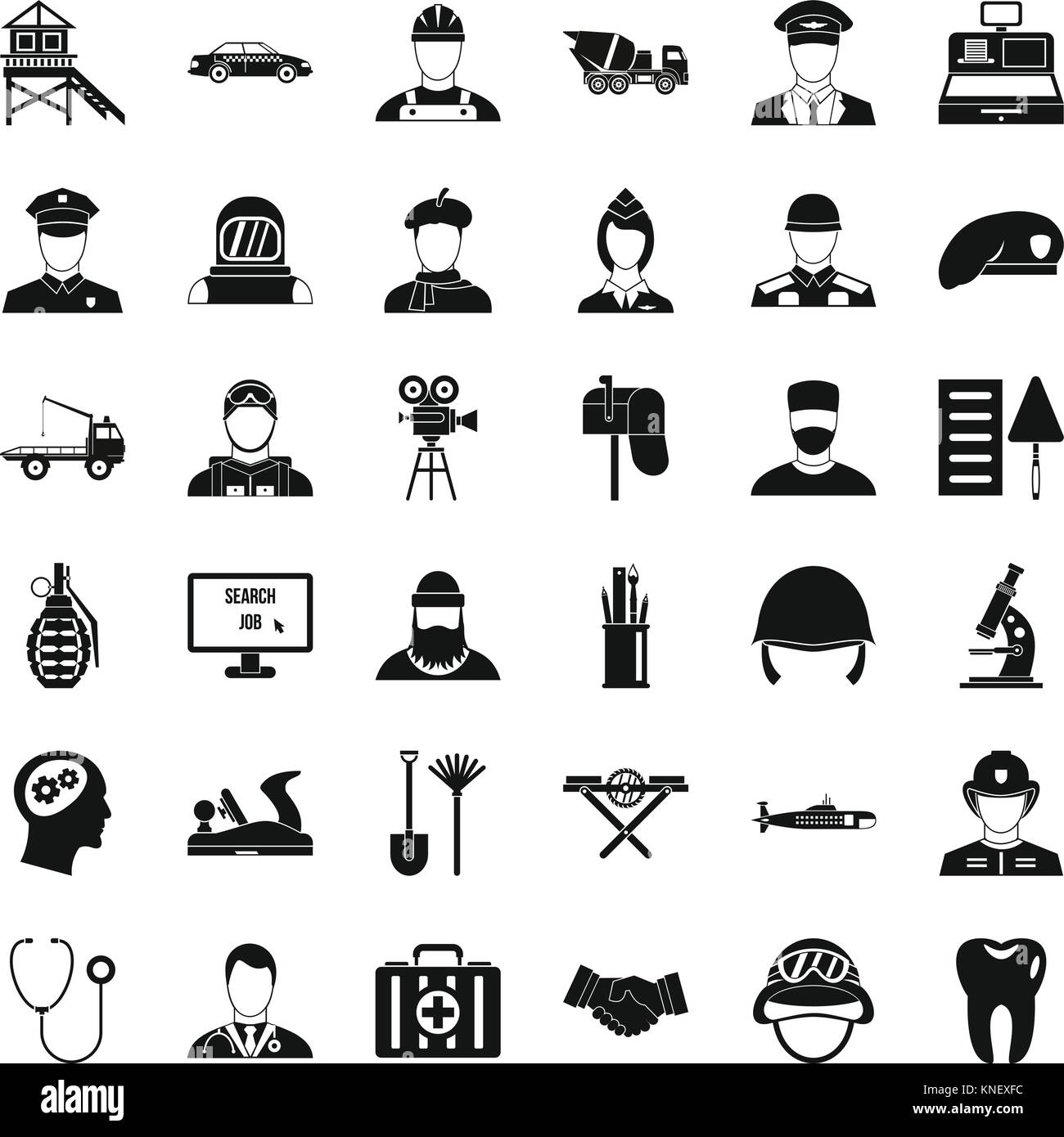 Recruitment icons set, simple style Stock Vector Image & Art - Alamy