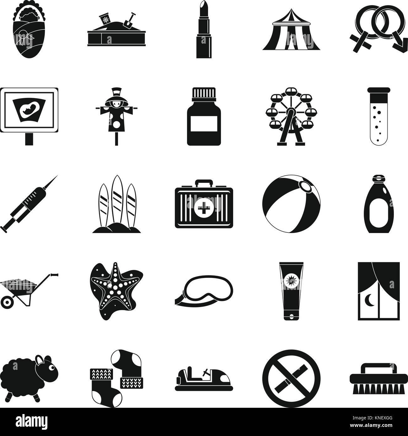 Child health icons set, simple style Stock Vector Image & Art - Alamy